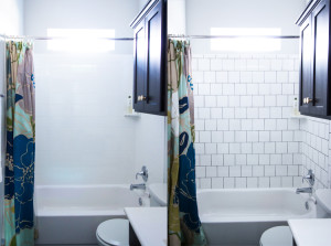 DIY Grout Staining Before and After - Live Free Creative Co