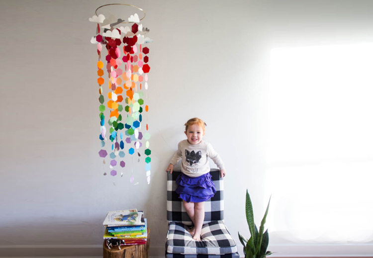 Paper Rainbow Mobile DIY - Live Free Creative Company